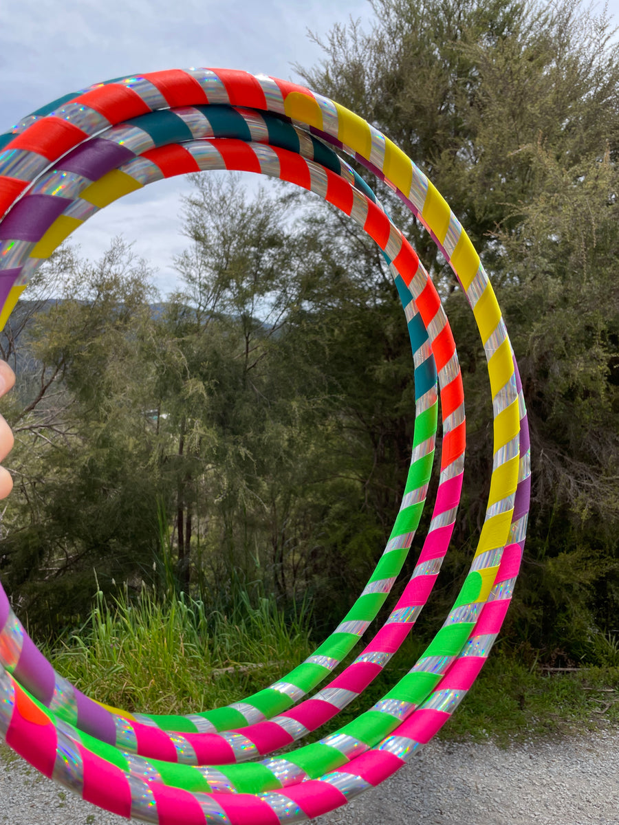 Rainbow Glitter Special Edition Beginner Hula Hoop – Pixie Hula Hoops NZ